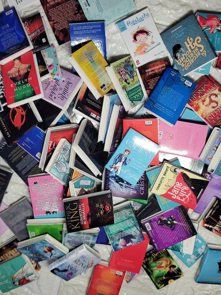 Mini librero + mini libros – La locomotora azul